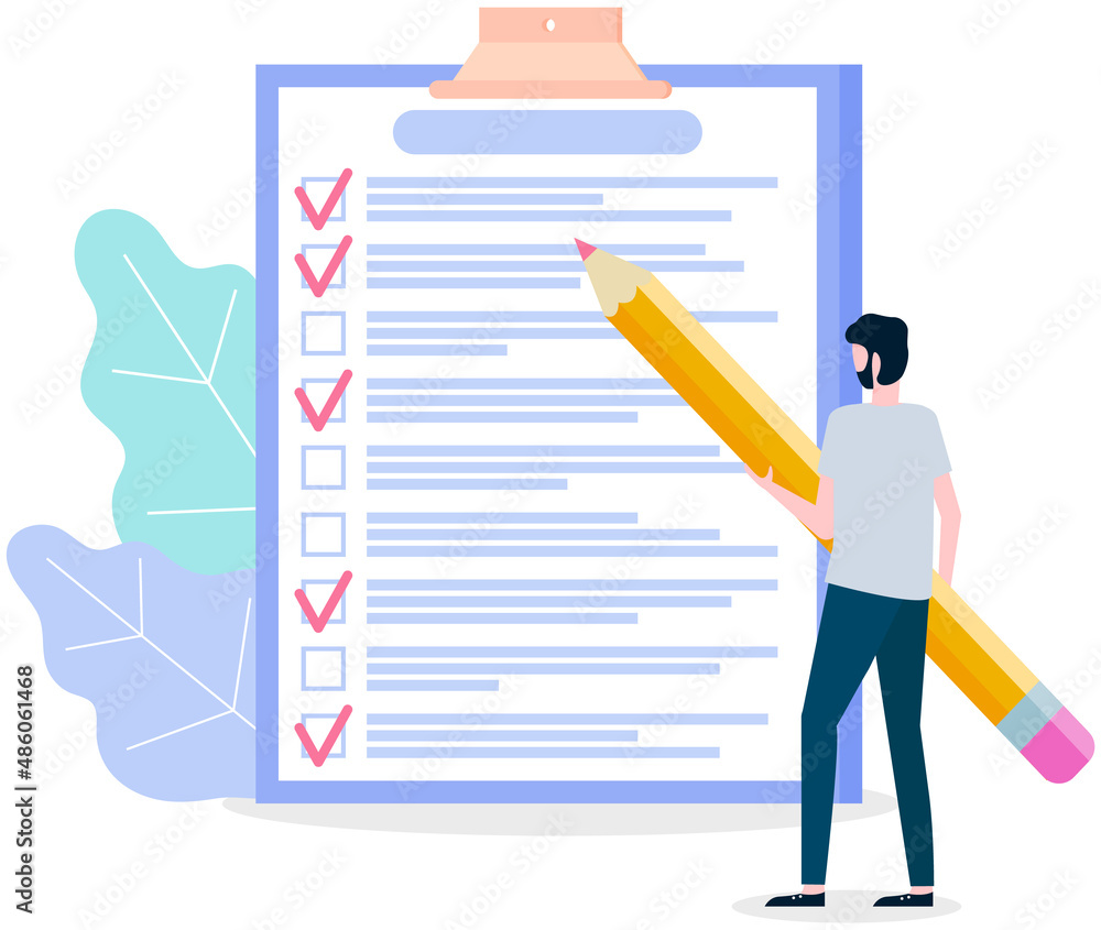 Month scheduling, to do list, time management. Businessman stands near ...