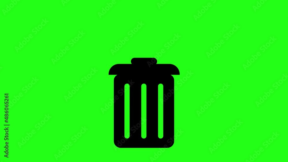 Trash lid animation opening and closing. Trash bin animation. Recycle ...