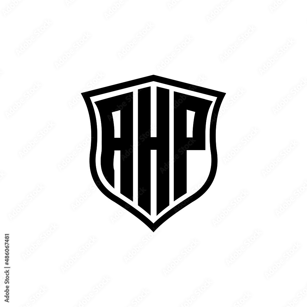 AHP letter logo design with white background in illustrator, vector ...
