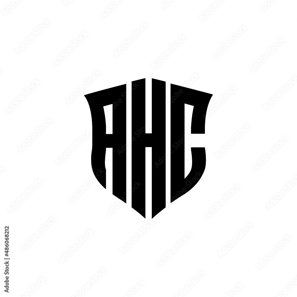 AHC letter logo design with white background in illustrator, vector ...