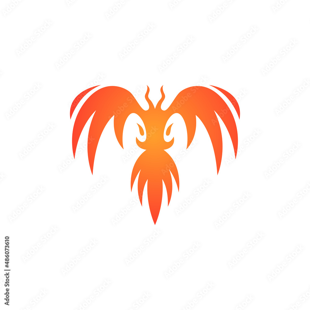 flying phoenix mascot logo design Stock Vector | Adobe Stock