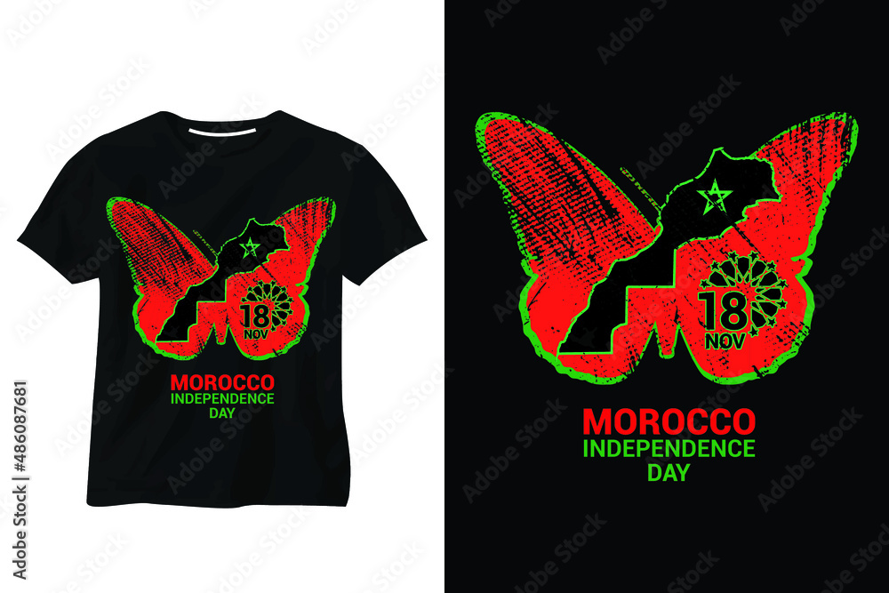 Graphic t-shirt. logo made in morocco plus arabesque shape printed for ...