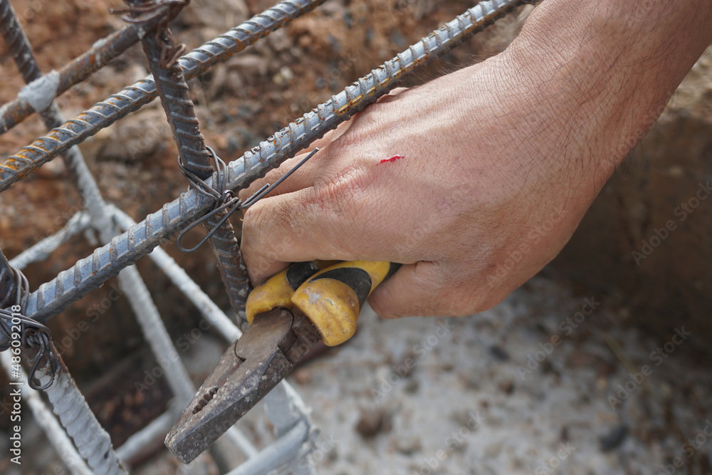 The back of the hand was a fresh wound and bleeding caused by a steel ...