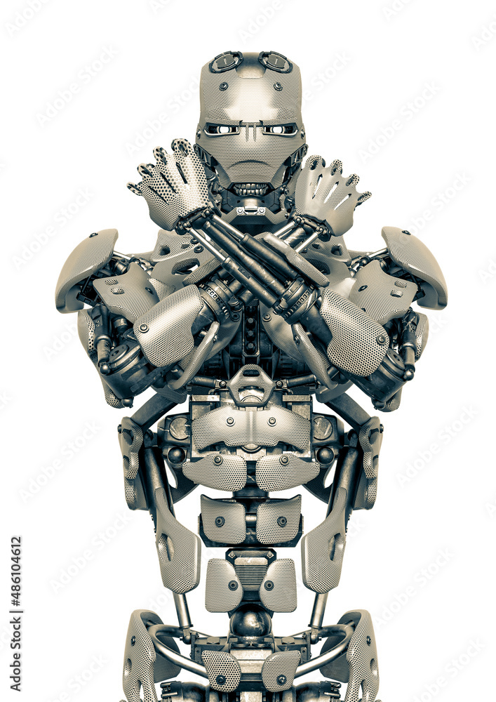 cyborg is ready for war Stock Illustration | Adobe Stock