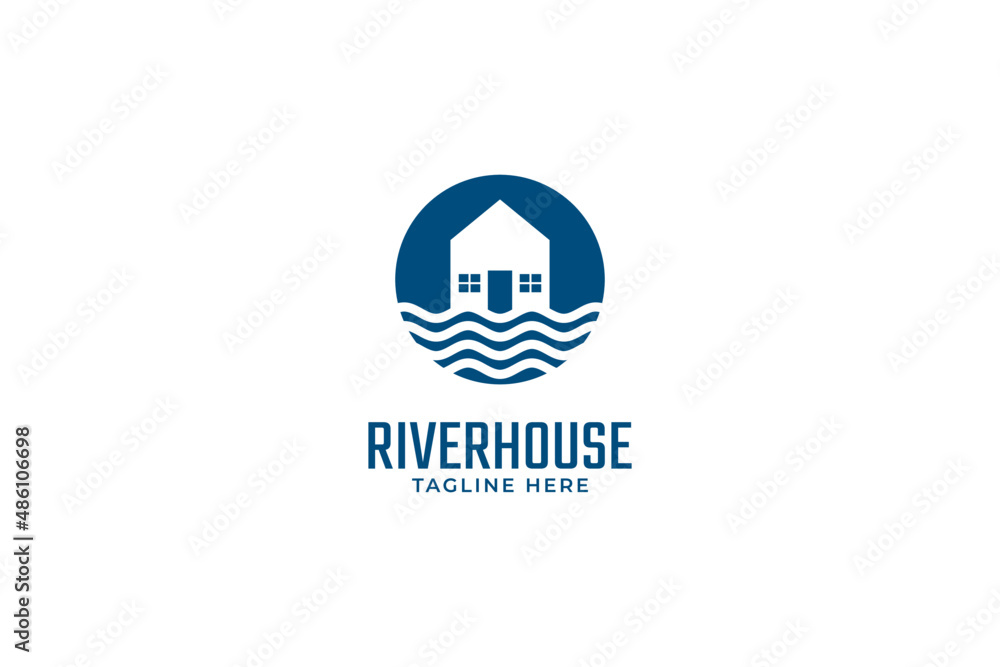 River House Logo Design Vector Inspiration Stock Vector | Adobe Stock