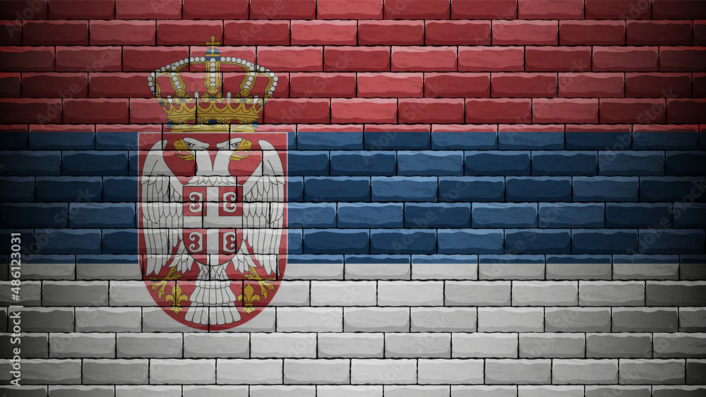 EPS10 Vector Patriotic background with Serbia flag colors. Stock Vector ...