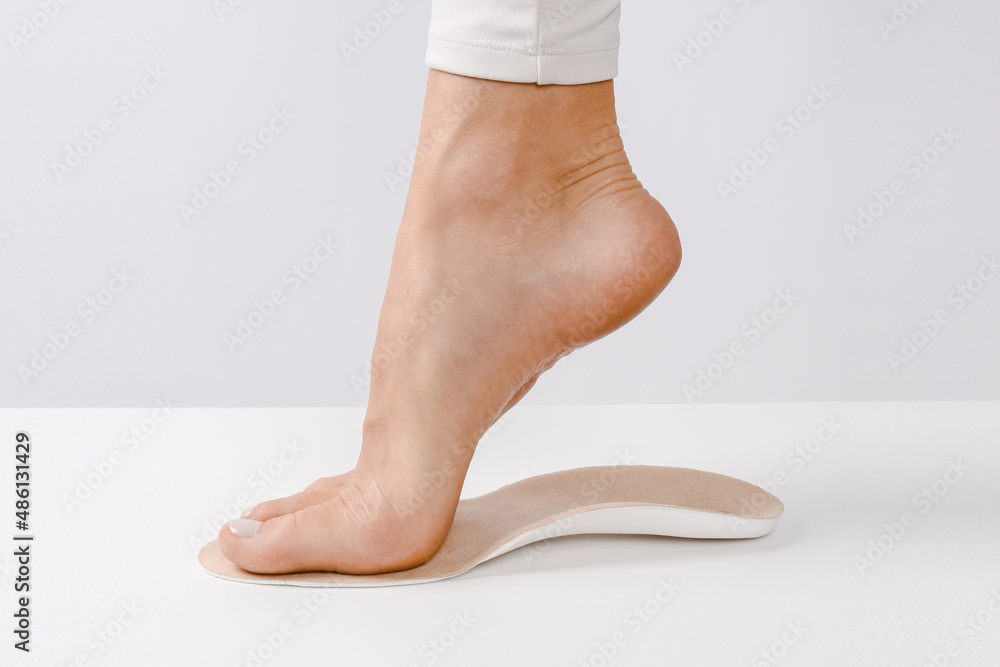 Medical insoles. Isolated orthopedic insoles on a white background ...