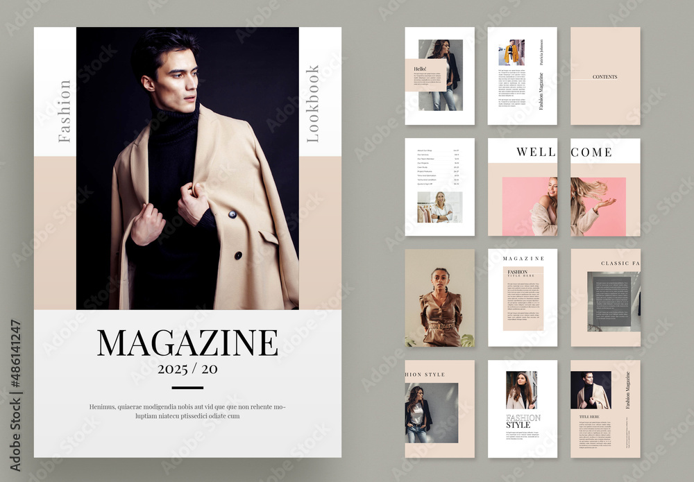 Fashion Magazine Layout Stock Template | Adobe Stock