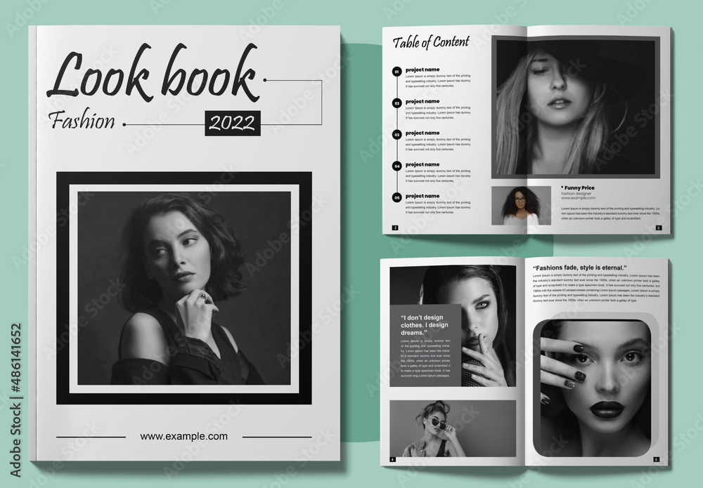 Look Book Cover Layout Design Stock Template | Adobe Stock