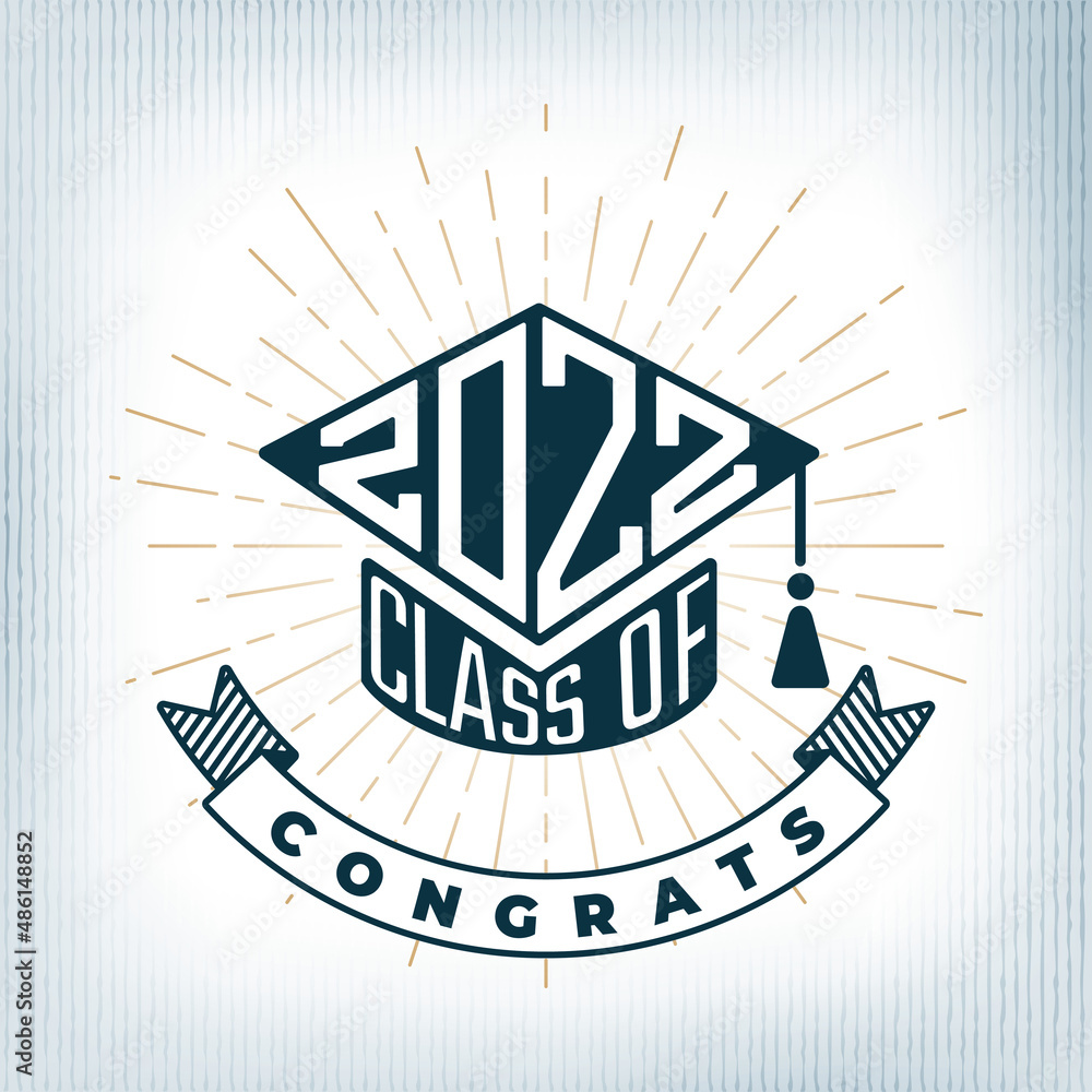 Class of 2022 Polygonal Numerals Logo Combined with Square Academic ...