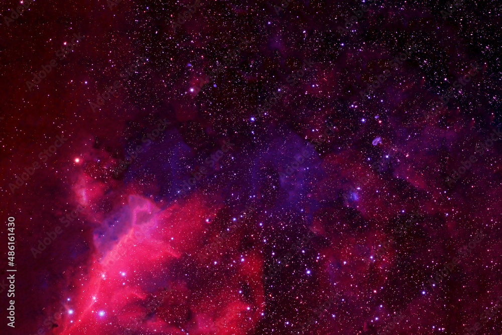 Bright space nebula with stars. Elements of this image furnished by ...