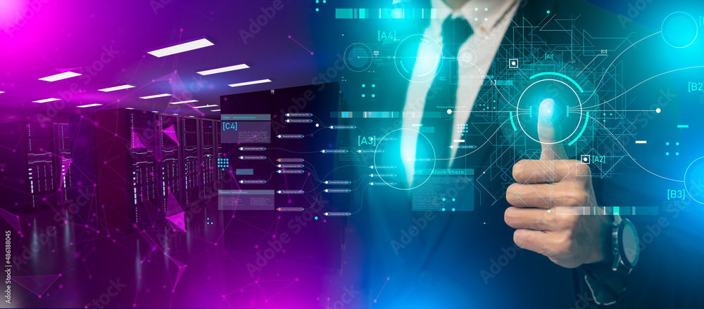 cybersecurity vulnerability Log4J and hacker,coding,malware concept.Hooded computer hacker in ...