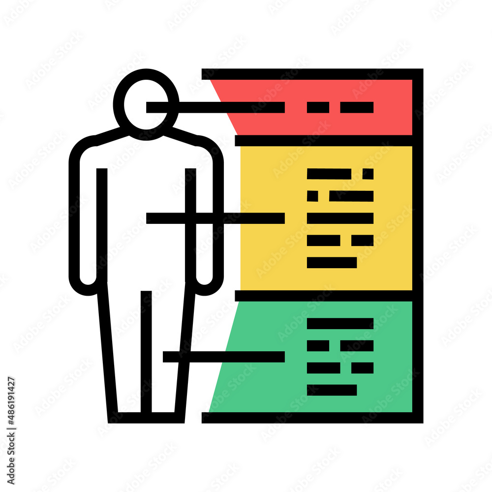 anatomical diagram color icon vector. anatomical diagram sign. isolated ...