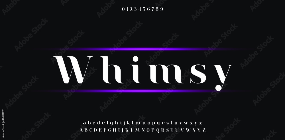 Vetor de WHIMSY Modern minimal abstract technology science alphabet ...