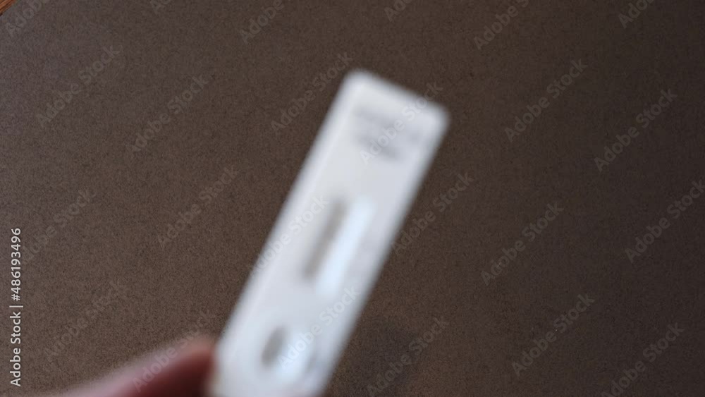 Covid 19 antigen rapid test kit with positive result for infection ...