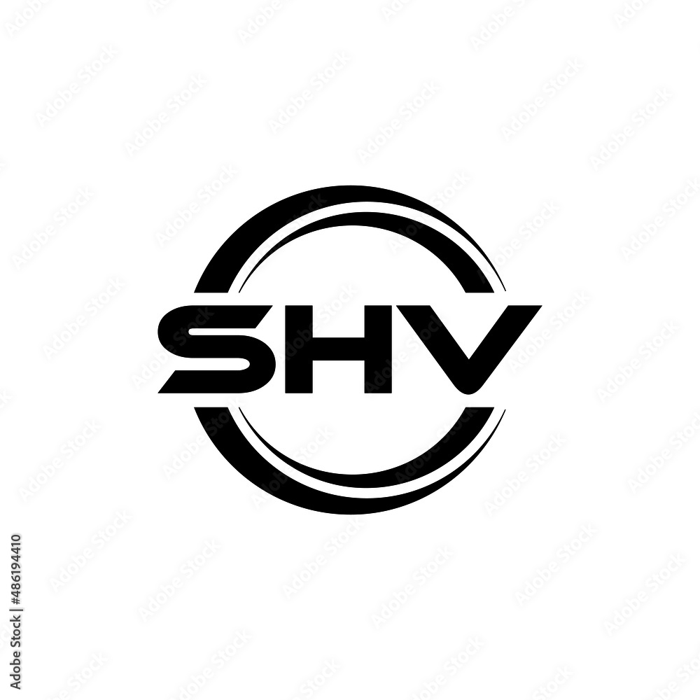 SHV letter logo design with white background in illustrator, vector ...