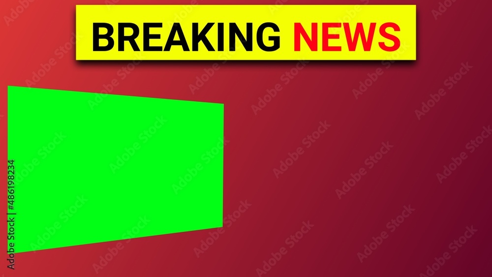 Breaking news green screen background for broadcasting. Stock ...