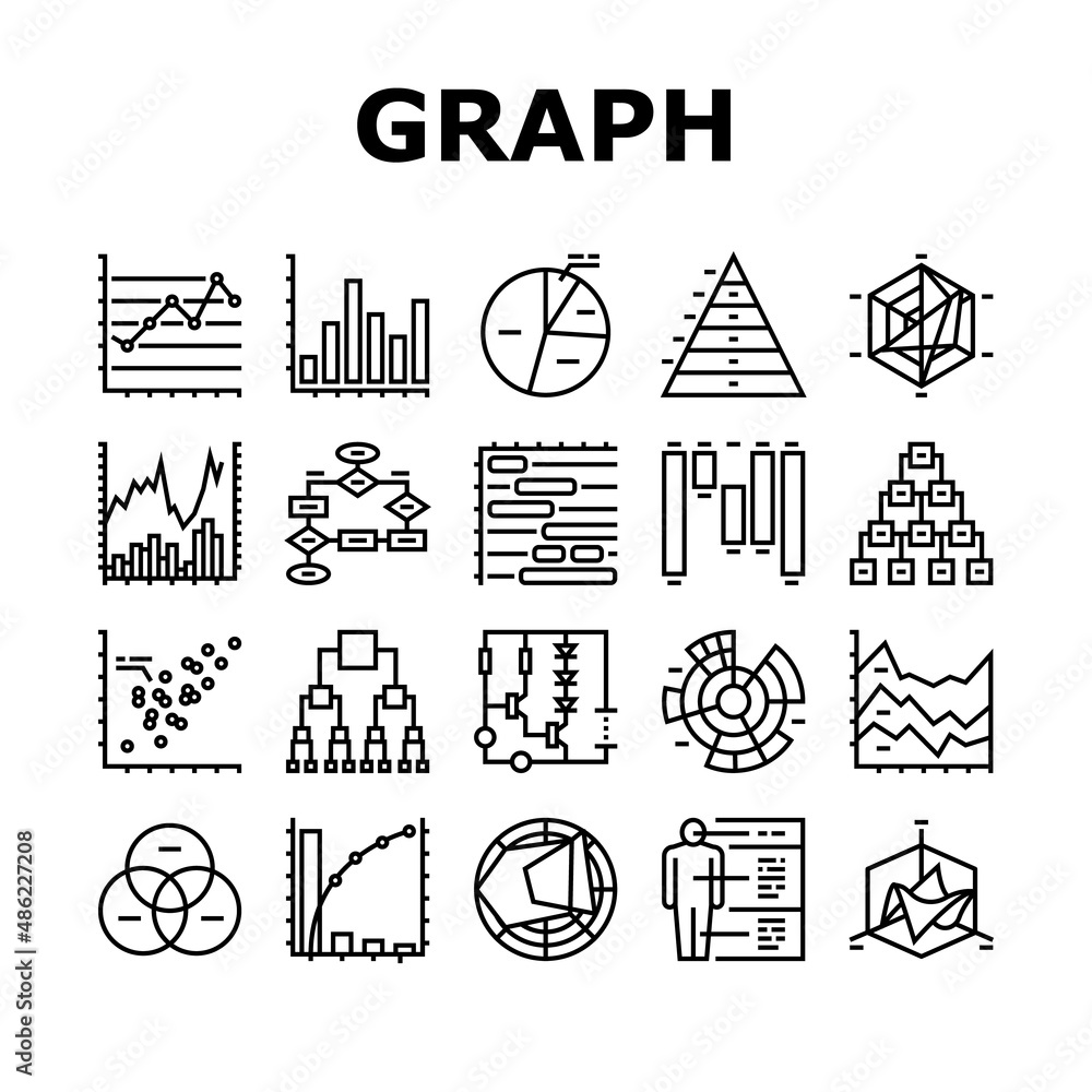 Graph For Analyzing And Research Icons Set Vector Hierarchy And Binary graph-for-analyzing-and-research-icons-set-vector-hierarchy-and-binary