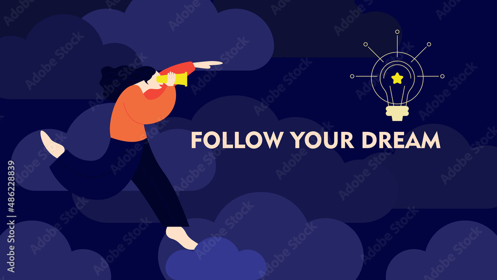 Motivational poster for self-development. The concept of the growth of ...