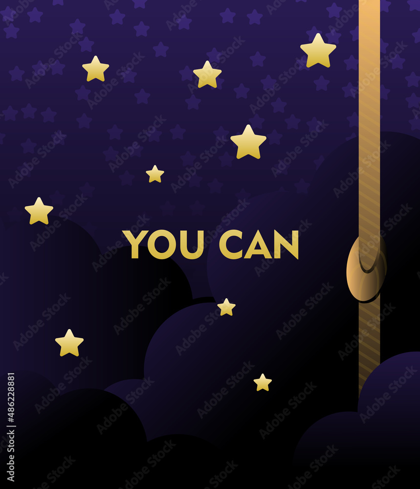 Motivational poster for self-development. The concept of the growth of ...