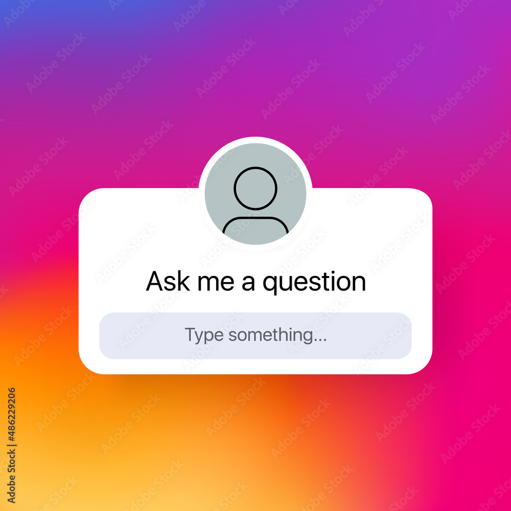 Ask me a question icon. Social media concept. Blogging. Sticker. User ...
