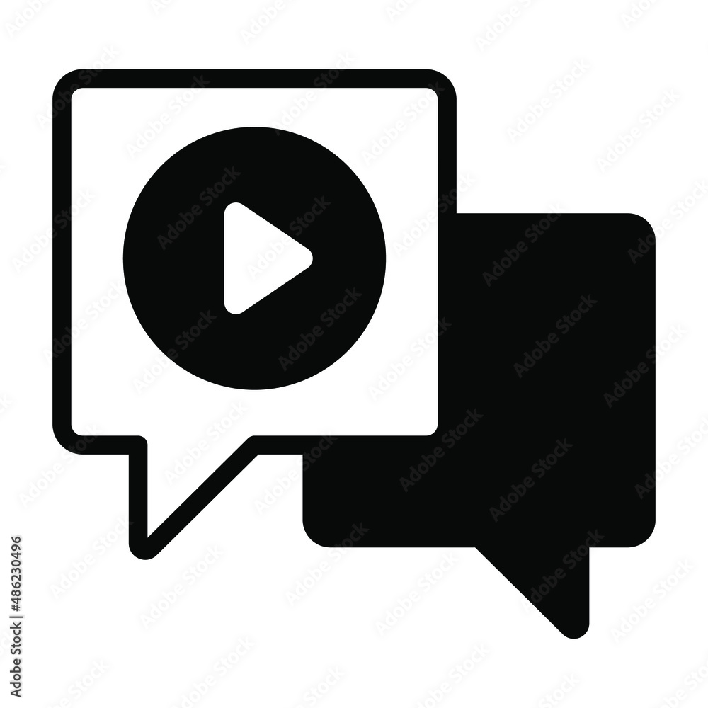 video chat Icon. User interface Vector Illustration, As a Simple Vector ...