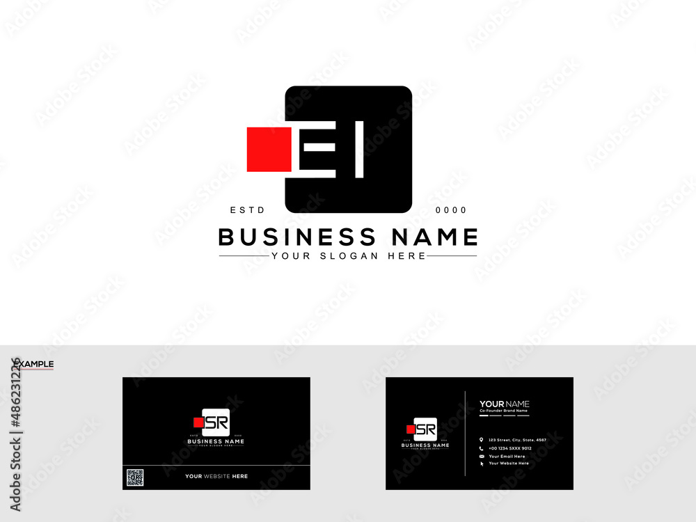 Letter EI Logo, Alphabet Ei Monogram Logo icon design for all kind of ...