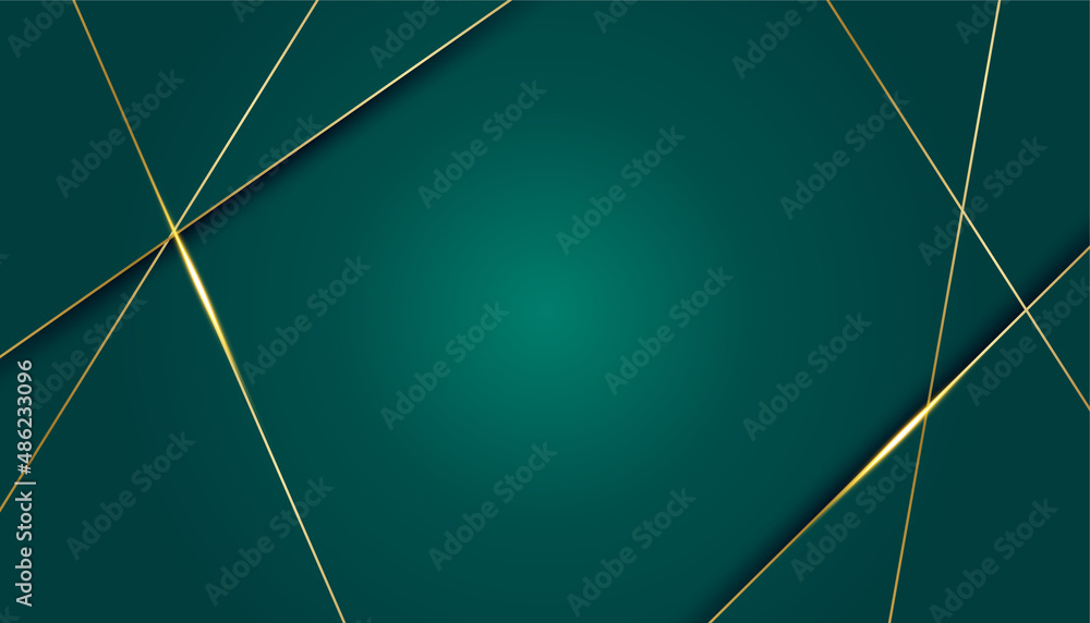 Modern simple 3D dark green black gold abstract background. Design for ...