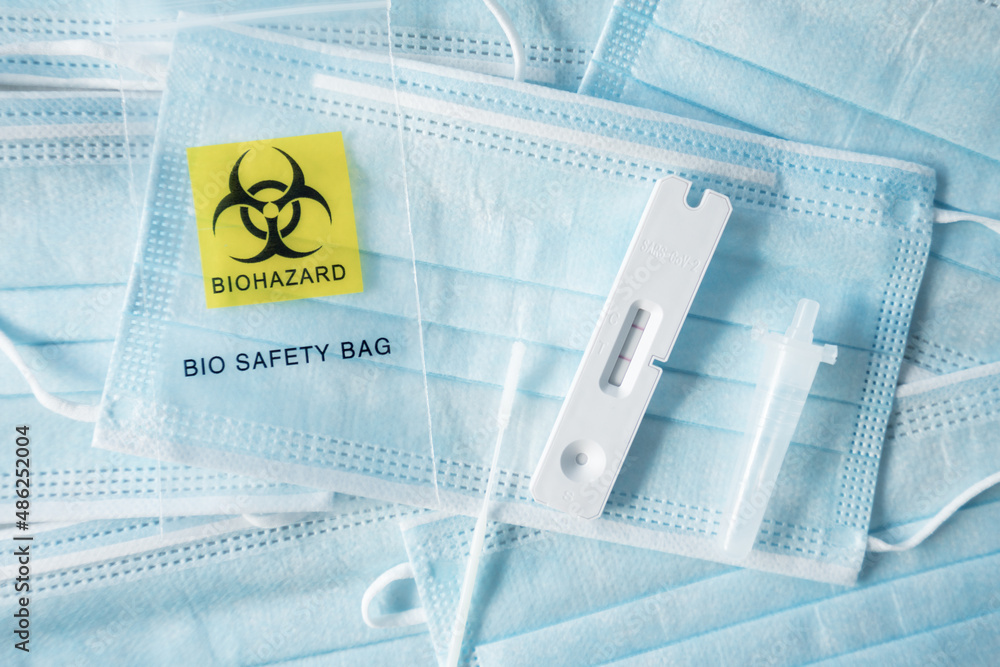 Positive test result of covid19 corona virus on sars cov 2 antigen home ...