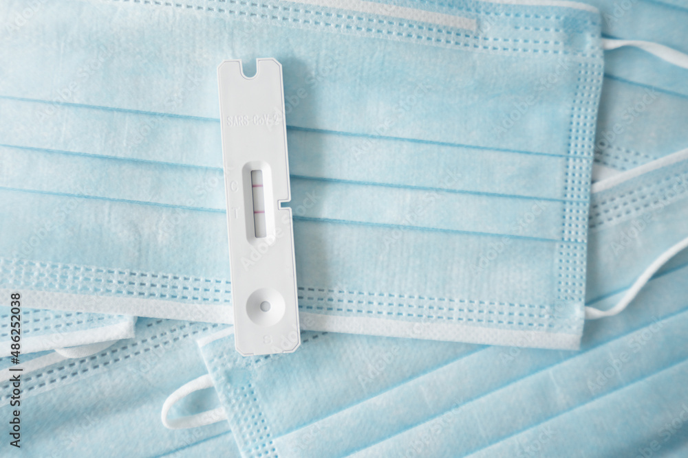 Positive test result of covid19 corona virus on sars cov 2 antigen home ...