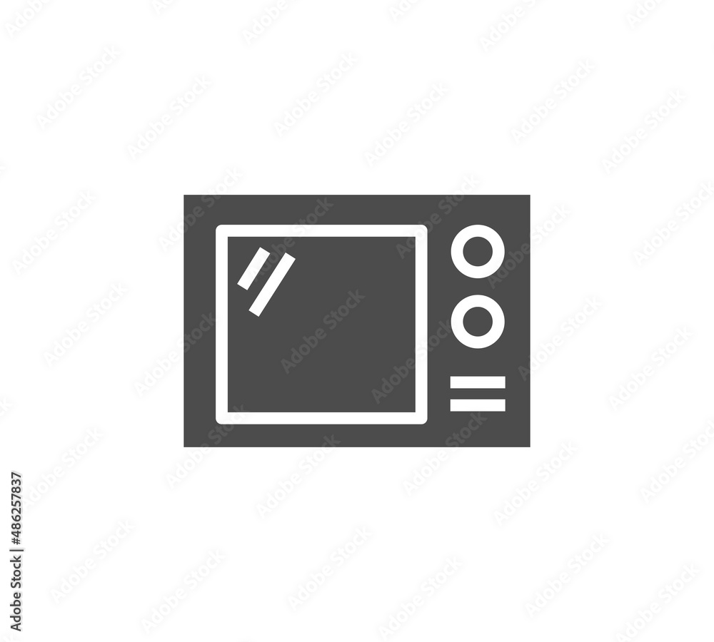 Vetor de Microwave Oven icon from household collection. Simple solid Microwave Oven icon for ...