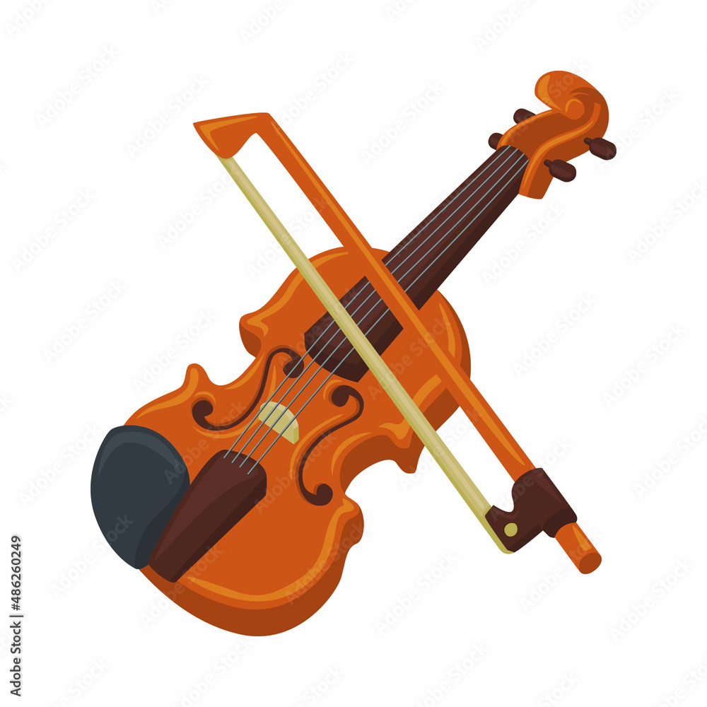 Fiddle Sign Emoji Icon Illustration. Violin Instrument Musical Vector ...