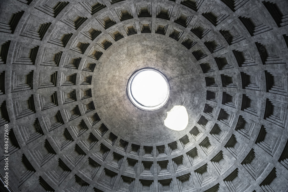 Rome, Italy. Pantheon - the third largest masonry dome in the world ...