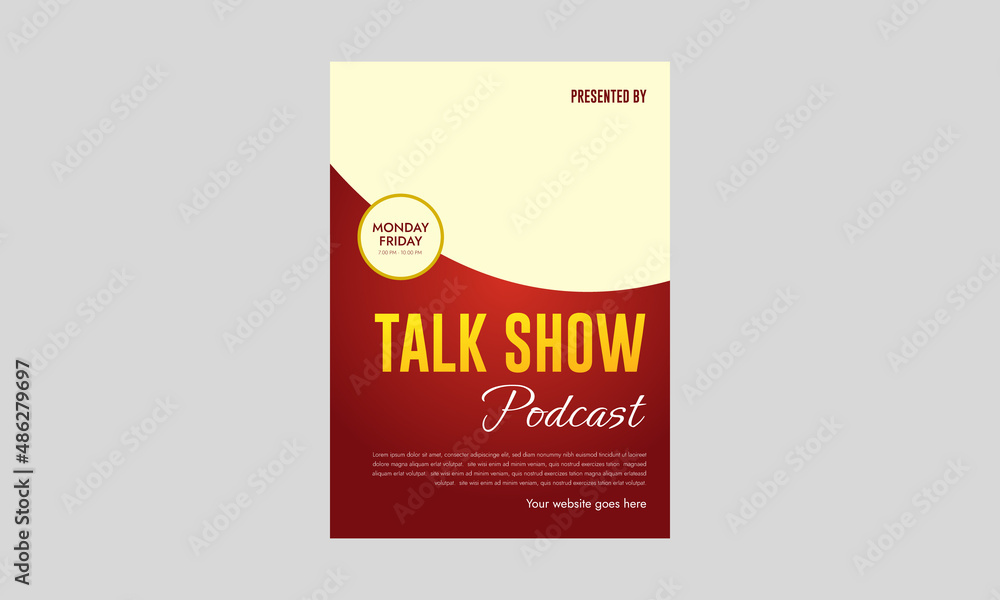 Pod Cast flyer template design. Talk Show Podcast flyer design. Podcast ...