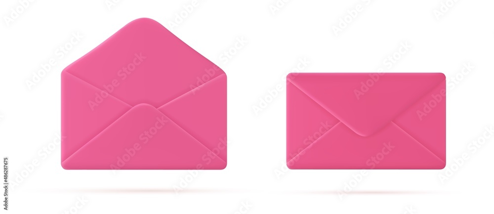 3d mail envelope icon Stock Vector | Adobe Stock