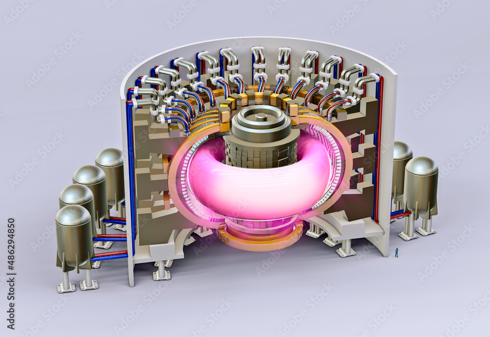 JET nuclear fusion reactor, energy produced thanks to the fusion of ...