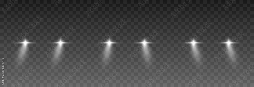 Vector light from the headlights PNG. Light from the headlights of a ...