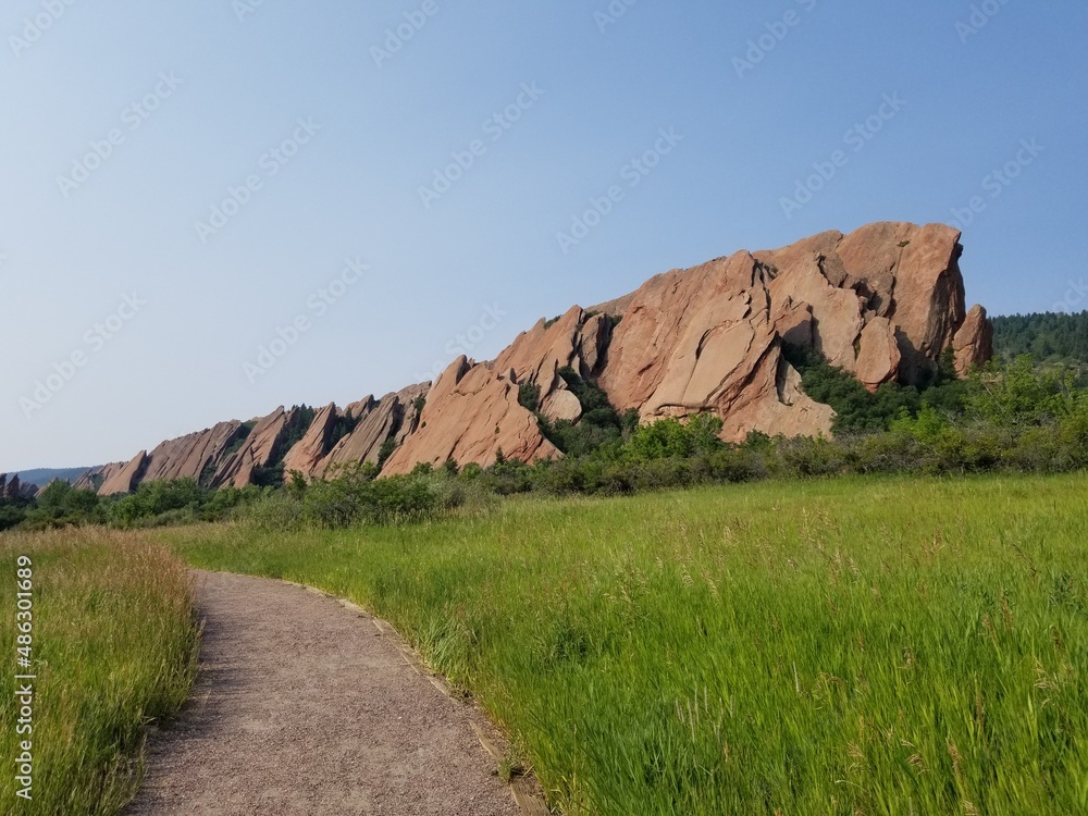 Red Rocks Sandstone Grass Sunshine and Beautiful Hiking Trails in ...