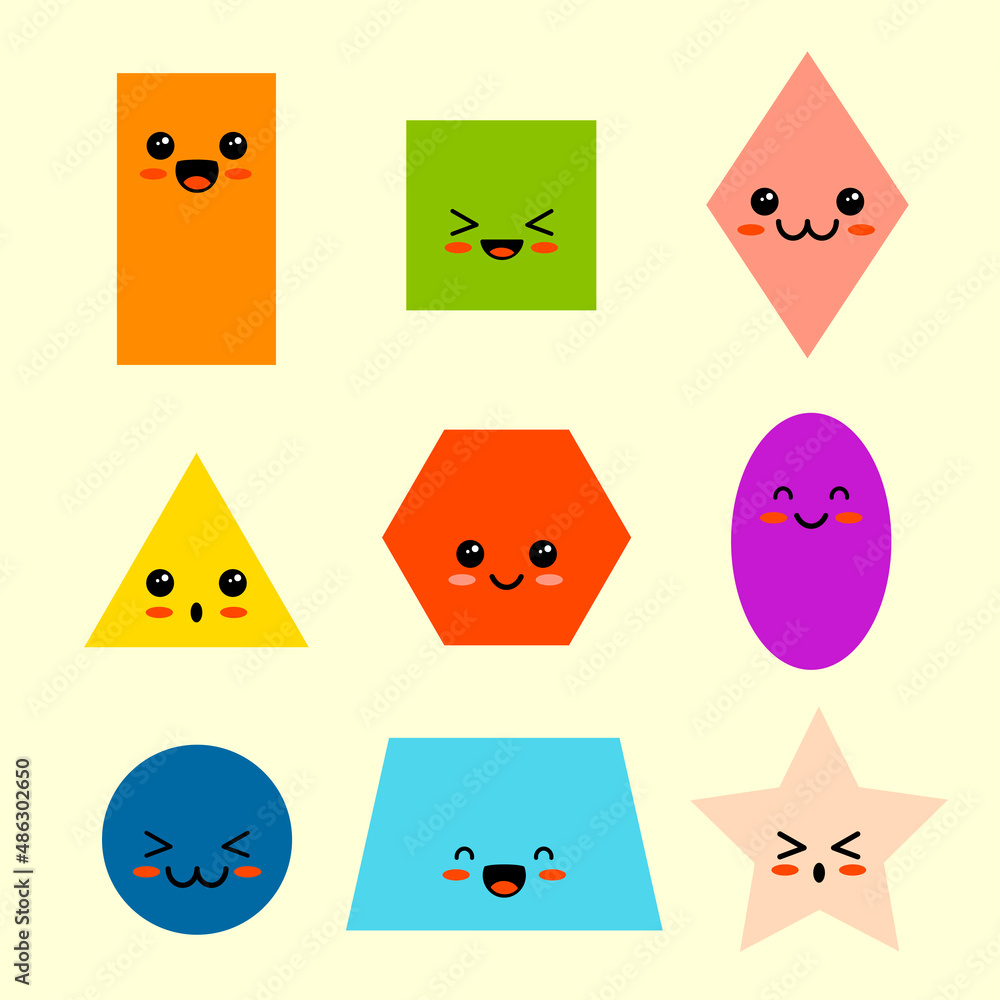 Geometry for kids. Geometric figures. Emotions. Explore different ...