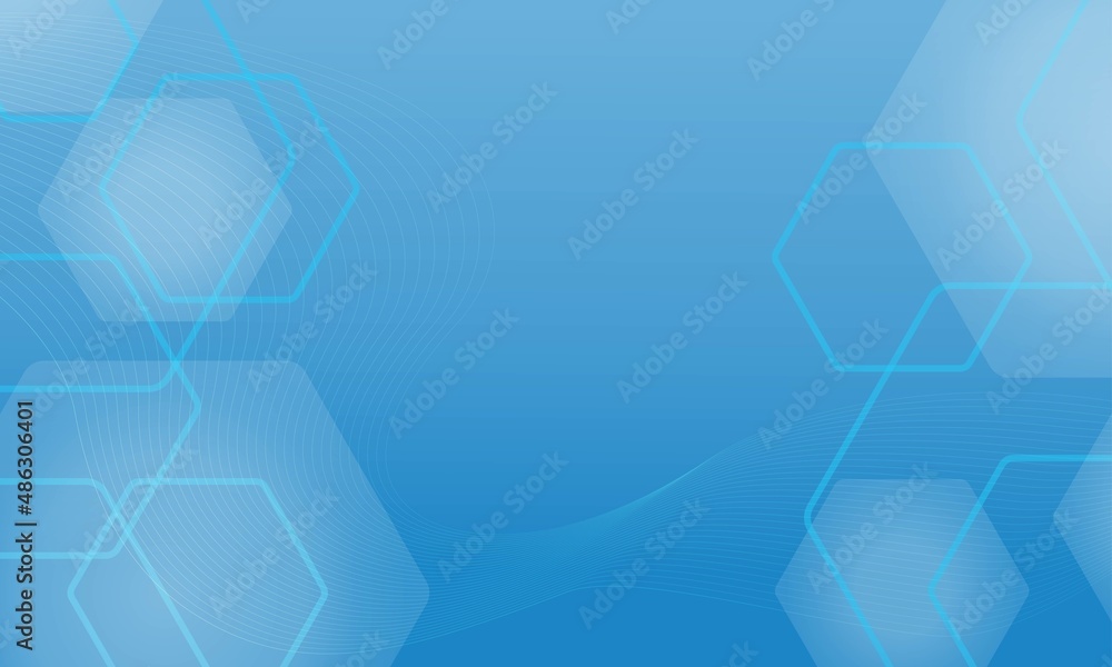 Abstract background design template with copy space area in blue ...