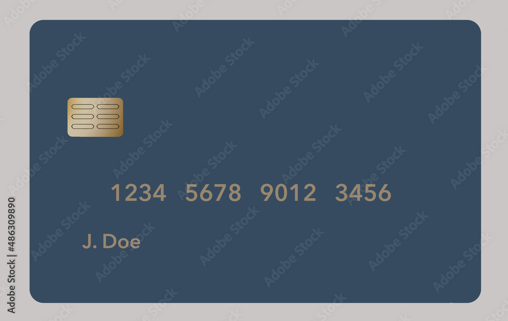 Here is a generic mock credit card or debit card. This is a 3-d ...