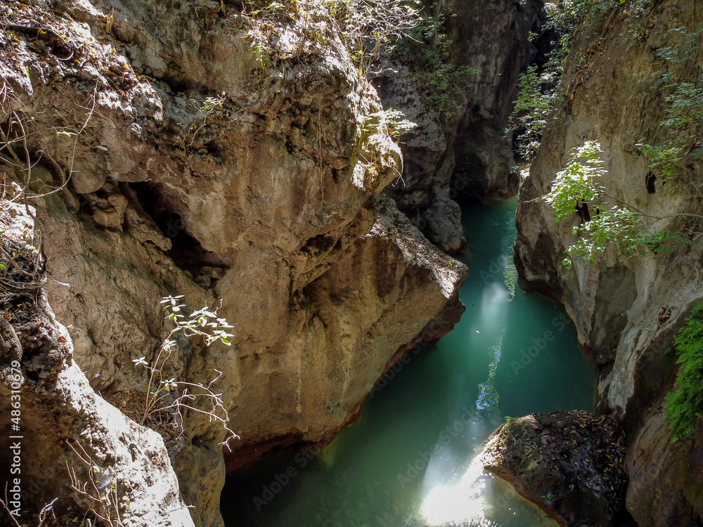 Cascadas de Comala, en Chiquilistlan, Jalisco, Mexico Stock Photo ...