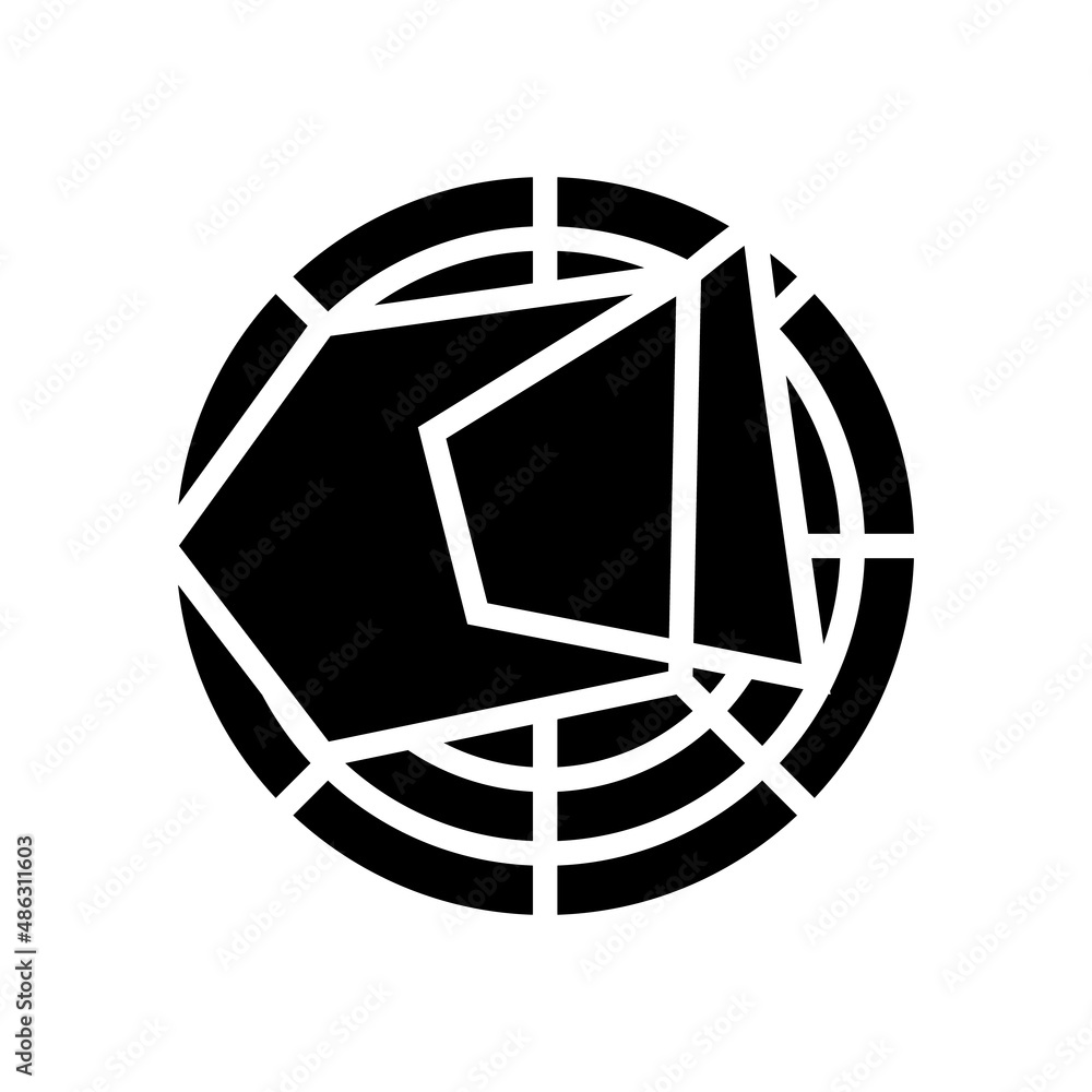 radar chart glyph icon vector. radar chart sign. isolated contour ...