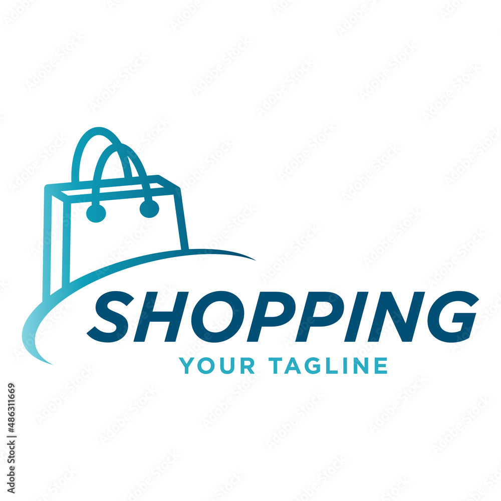 Online shop logo template design. Stock Vector | Adobe Stock