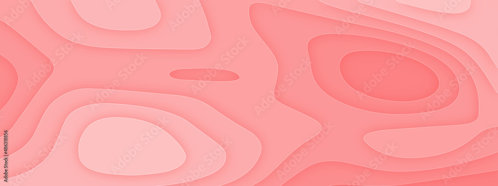Papercut abstract background with pink colour smooth gradient Vector ...