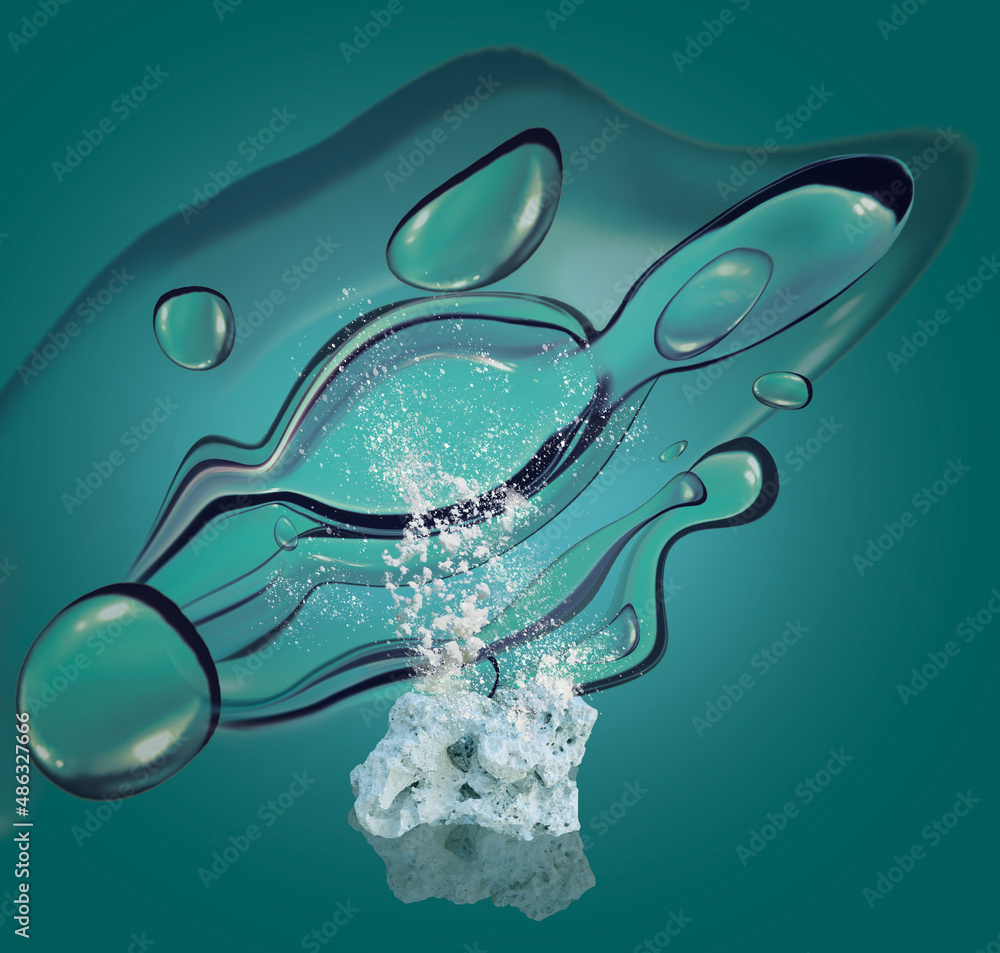 eau, bleu, abstrait, abattre, liquide, bouillonner, molécule, pierre ...