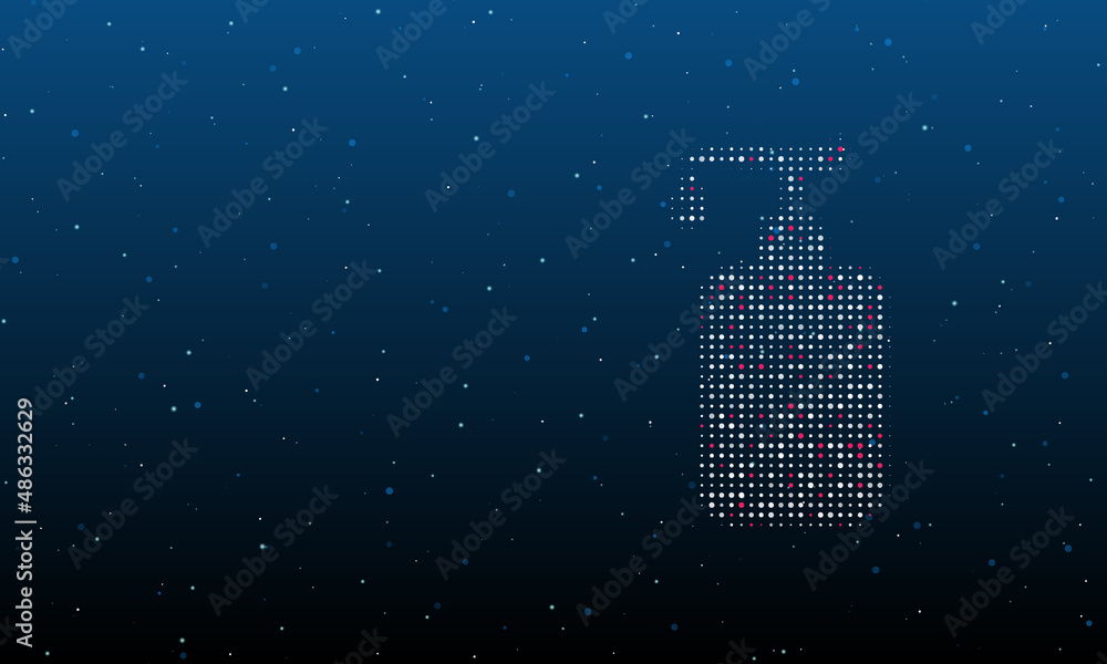 On the right is the liquid soap symbol filled with white dots ...