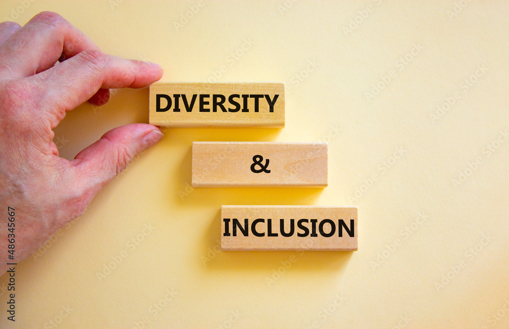 D and I, Diversity and inclusion symbol. Concept words D and I ...