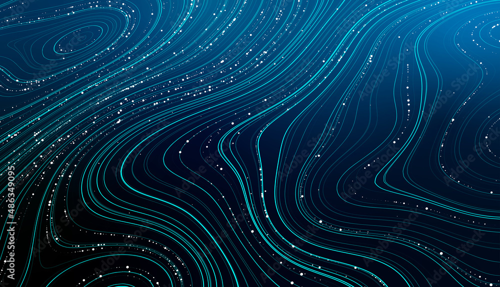 Abstract flowing lines background for your design project. Vector ...