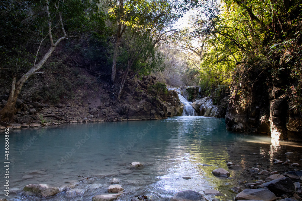 Cascadas de Comala, Chiquilistlan, Jalisco, Mexico Stock Photo | Adobe ...